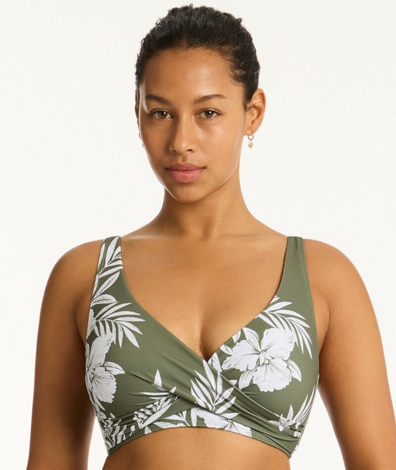 Sea Level Aloha Cross Front A DD Cup Bikini Top Khaki Big Girls Don Sea Level Aloha Cross Front A DD Cup Bikini Top Khaki Big Girls Don