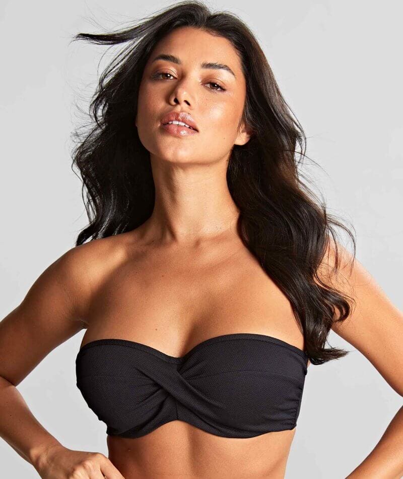 Panache Swimwear Spirit Ella Twist Bandeau Bikini Black Big Girls