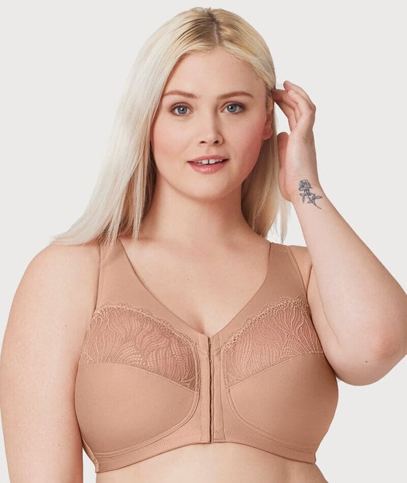 Glamorise Magiclift Natural Shape Wire-Free Front-Closure Bra - Cappuc – Big Girls Don't Cry ...